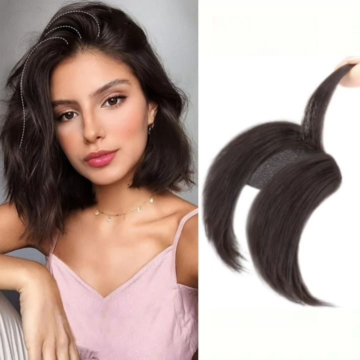 Invisible Synthetic Clip Ins Bangs Hair Extension With Secure BB Clips ...