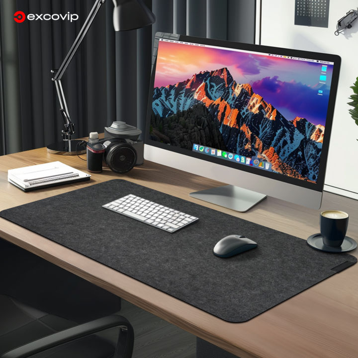 EXCO Felt Desk Mat Large Mouse Keyboard Pad Computer Desktop Protector ...