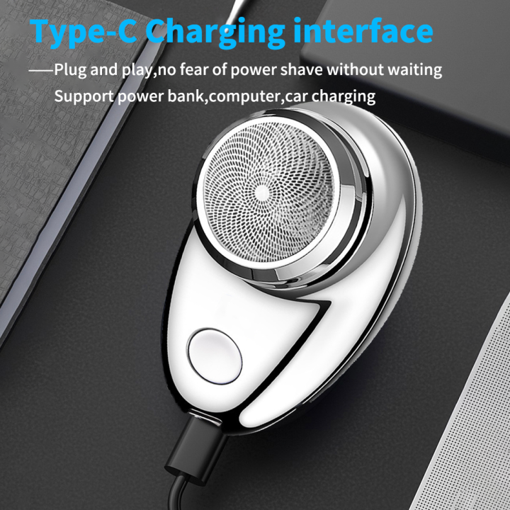 Men's Mini Shaver Waterproof Razors Machine with USB Charging Portable ...