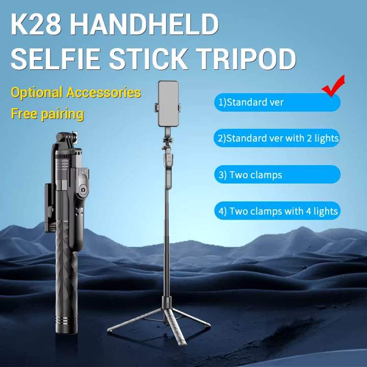 K28 Handheld Selfie Stick Tripod | Daraz.lk
