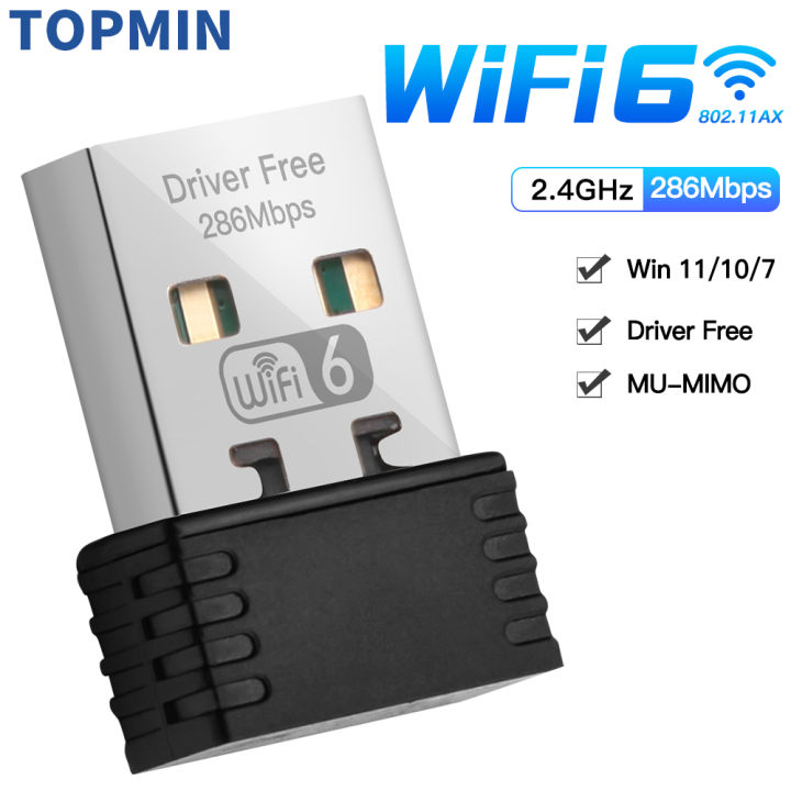 Mini USB WIFI 6 Dongle Network Card 802.11ax USB 2.4GHz Wi-Fi Lan ...
