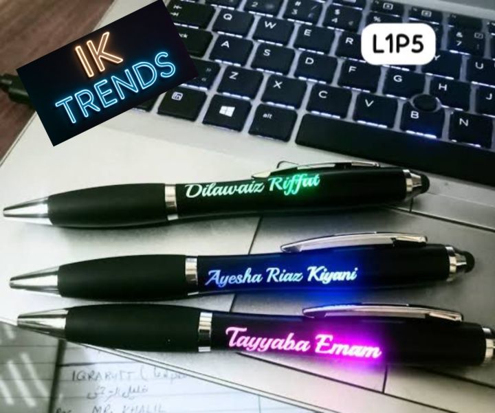 Customized LED Light Engraved Pen | Personalized Name Pen | Stylish ...