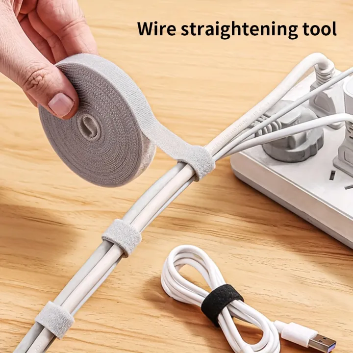 2 Rolls Reusable Cable Management Strips 1m/40-inch Velcro Cable Ties ...