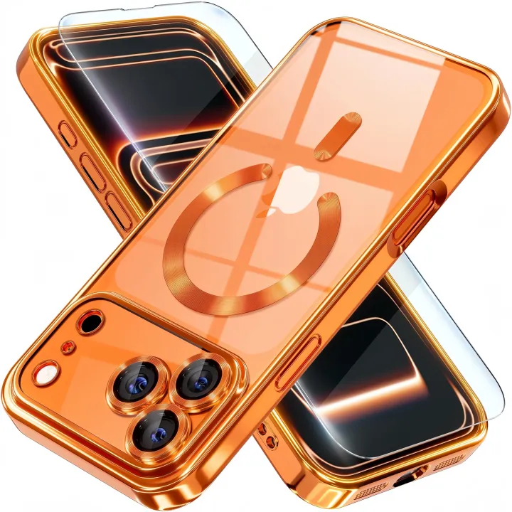 Camera Protection Clear Luxury Plating CoverWith Magnetic Case For ...