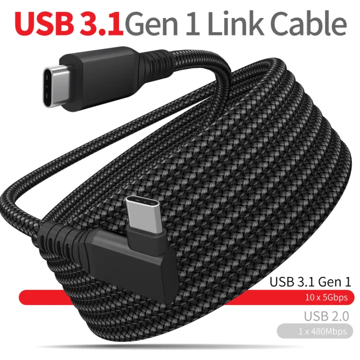 10FT Link Cable for Quest 2 Quest PC VR USB 3 to Type C Long Cable 3A ...