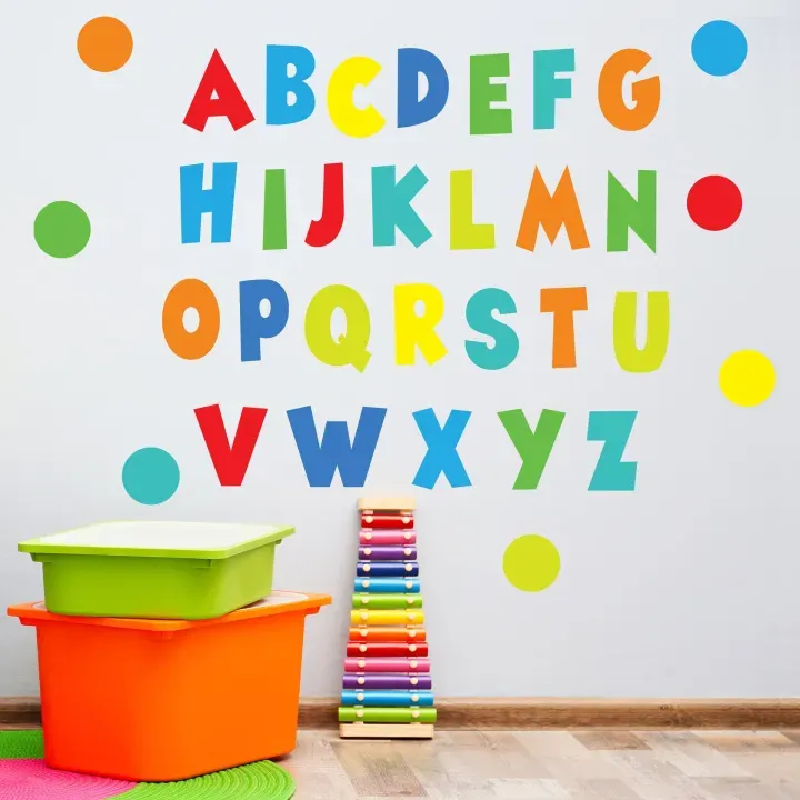 DriveDecals ALPHABET WALL DECALS, ABC, ECO FRIENDLY NURSERY DECOR, ABC ...