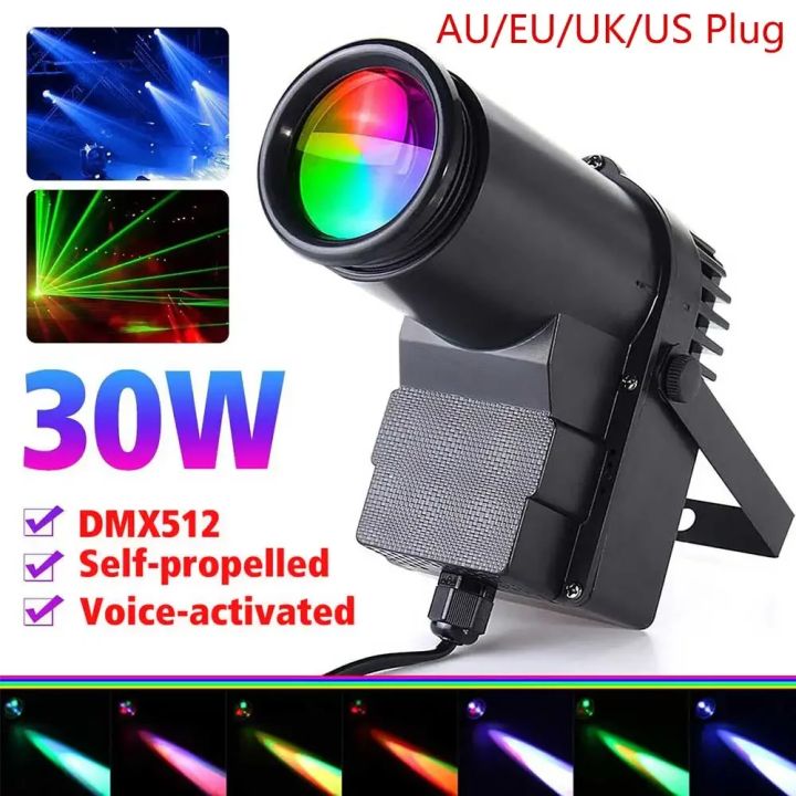 30W Mini RGBW LED Pinspot Light Stage Light DMX512 Colorfull Disco Beam ...