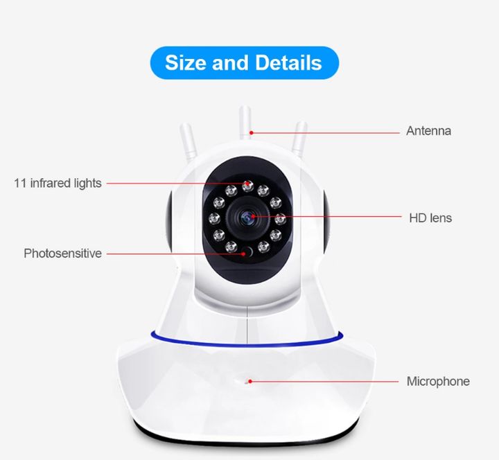 Wireless 1080P HD Security Camera with Motion Detection, Two-Way Audio ...