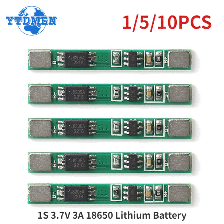 1-10pcs 1S 3.7V 3A 18650 Lithium Battery Overcharge Overdischarge ...