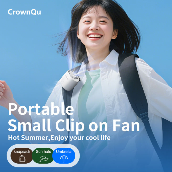 Portable Waist Clip Fan Rechargeable Ultra 3 Speed 360° Adjustable ...