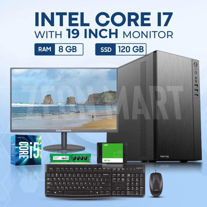 Intel Core i7 RAM 8GB SSD 120GB Graphics 2GB Gaming PC 64 Bit And ...