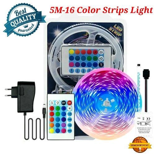 16 Colours Waterproof Flexible Tape Color Changing RGB LED Strip Lights ...