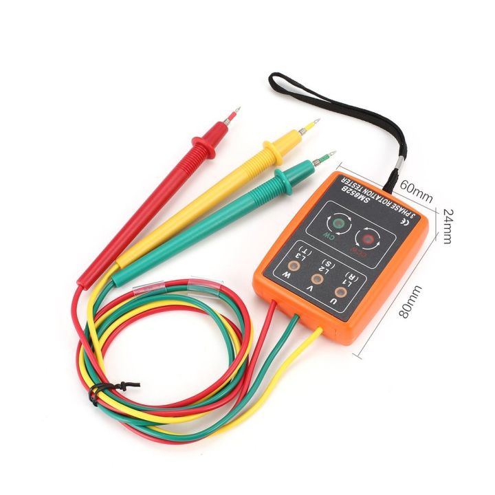 SM852B 3 Phase Rotation Tester, Digital Phase Indicator Detector, LED ...