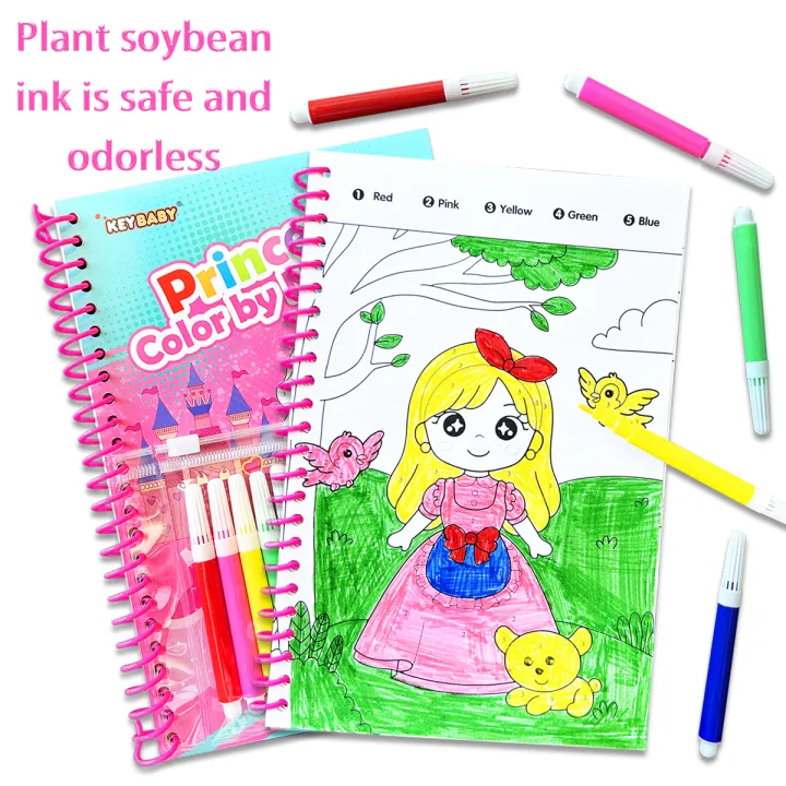 Color by Number Books Set for Kids - 8 different themes of boys' and ...