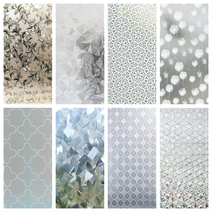 Window Privacy Film Frosted Glass Window Film Static Cling UV Blocking ...
