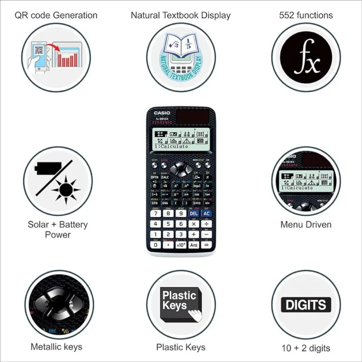 FX-991EX Classwiz Non-Programmable Scientific Calculator, 552 Functions ...