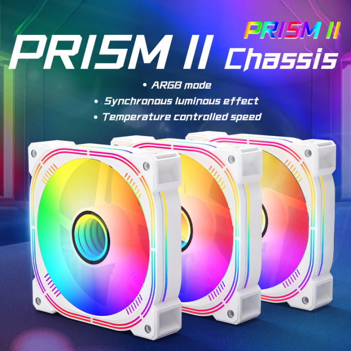Prism ii ARGB Case Fan, 120mm PWM 650-1650RPM 5V 3Pin RGB Gaming PC ...