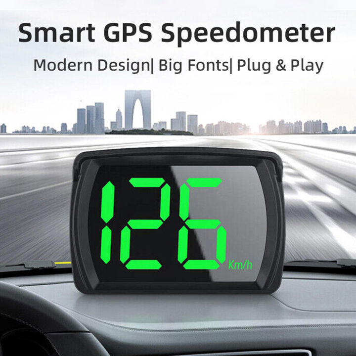Universal Car HUD Head Up Display Dual Chips Satellite Velocimeter LCD ...