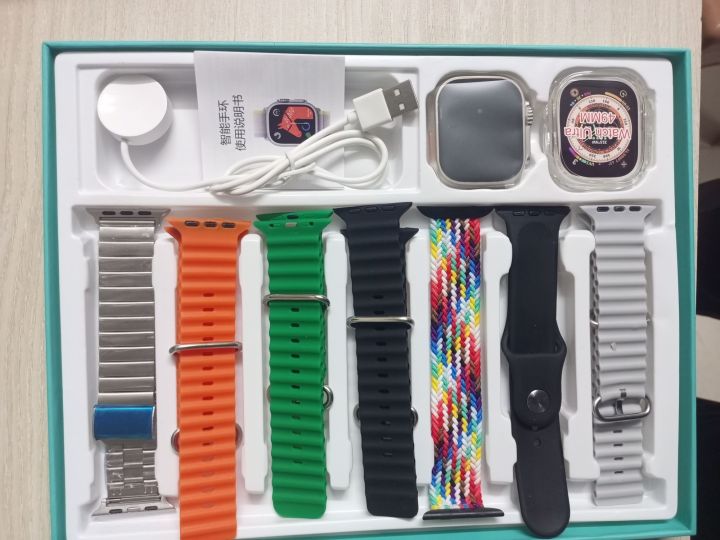 Y60 ULTRA SMART WATCH 7 STRAPS PACKAGE COMBINATION SUIt SET 7 IN 1 ...