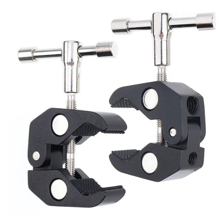 DSLR Rig LCD Monitor Studio Light Metal Crab Pliers Clip Super Clamp ...
