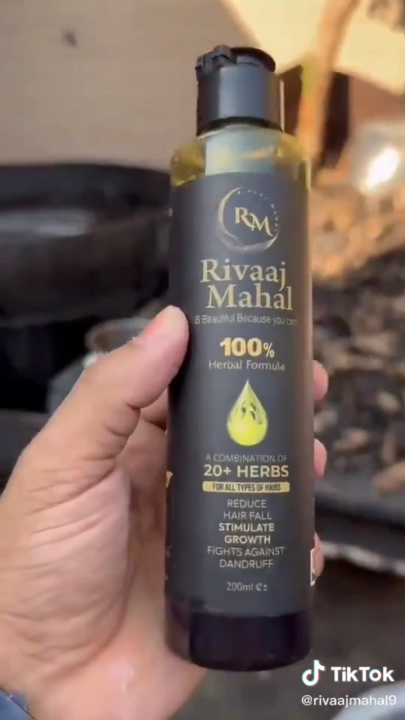 Rivaj mahal hair oil for Hair Growth & Shine - 100% Natural Formula for ...