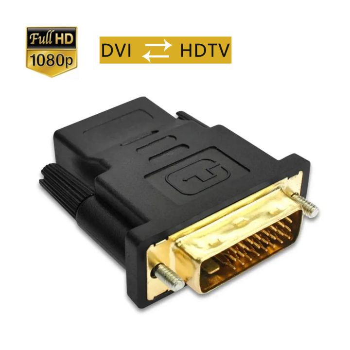 1080P DVI 24+1 to HDTV-Compatible Cable Adapter DVI Male to Female HDTV ...