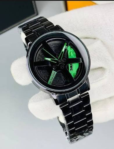 Wheel watch move wheel Waterproof Stainless Steel Quartz Wrist Watch ...