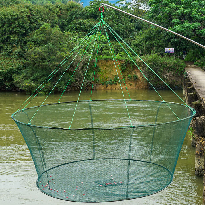80-100CM Folding Drop Net Shrimp Catcher Loose Mouth Fishing Net for ...