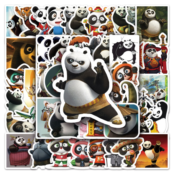 50 Piece Kung Fu Panda Stickers Waterproof DIY For Phones Laptop Car ...
