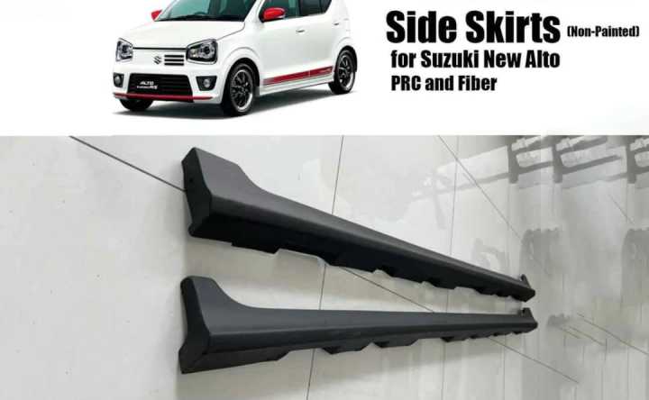 Side Skirts (Non-Painted) for Suzuki New Alto 2018 2025 – PRC and Fiber ...