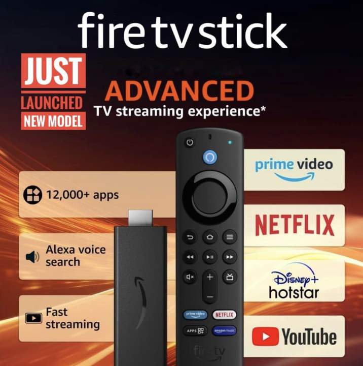 Amazon Fire Stick (3RD GEN) with Alexa Voice Remote (includes TV ...