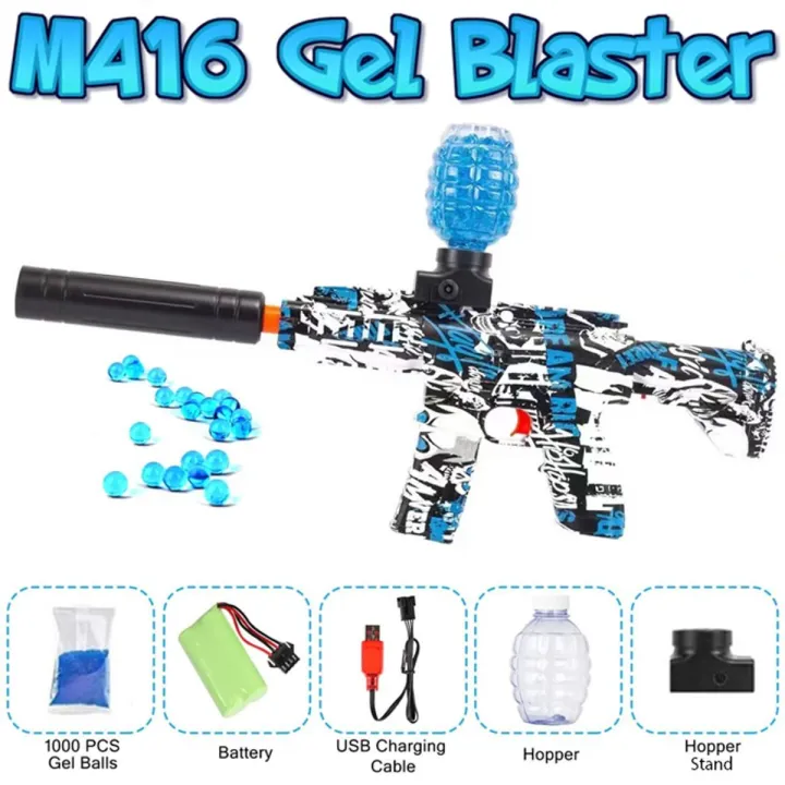 electric gel ball blaster aeg AKM-47 splatter ball blaster automatic ...