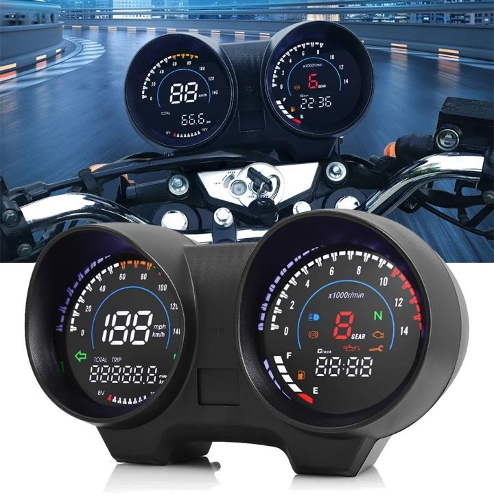 Motorcycle RPM Meter Speedometer Digital Dashboard Tachometer Odometer ...