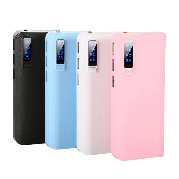 Portable Stylish Power Bank Case for 5 x 18650 Battery - White Charging ...