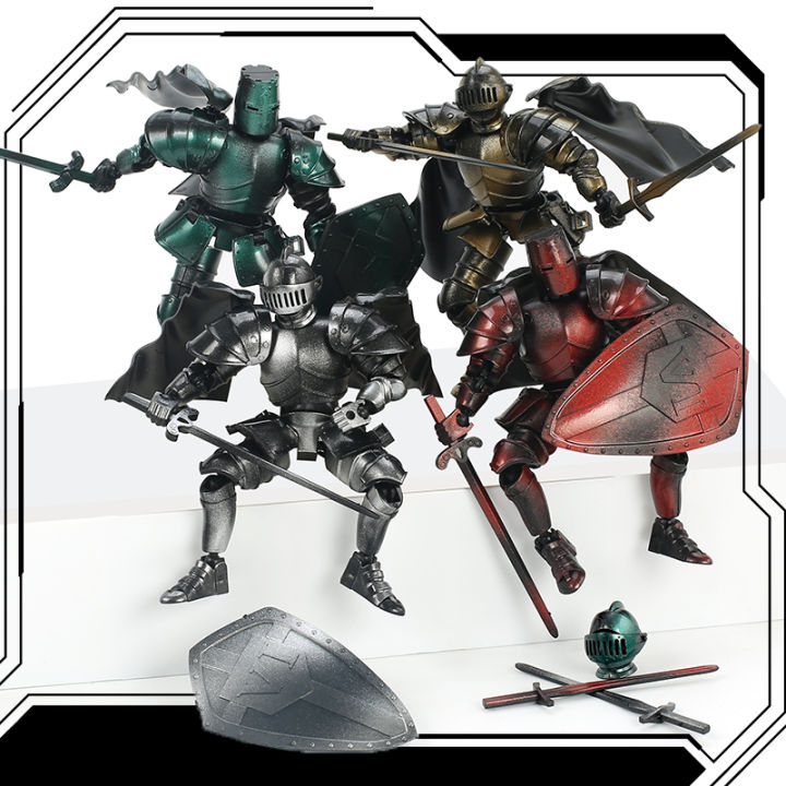 Knight Action Figures Paladin 13 Jointed Movable Shapeshift Robot 3D ...