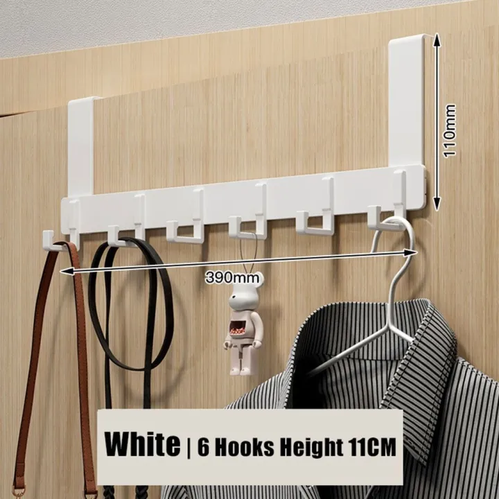 6 Hooks Clothes Coat Hat Towel Hanger Home Bathroom Organizer Rack ...