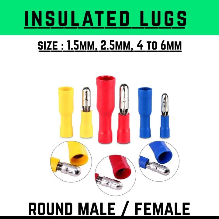 Round Male Female Insulated lugs, thimble, control thimbles, Cable lugs ...