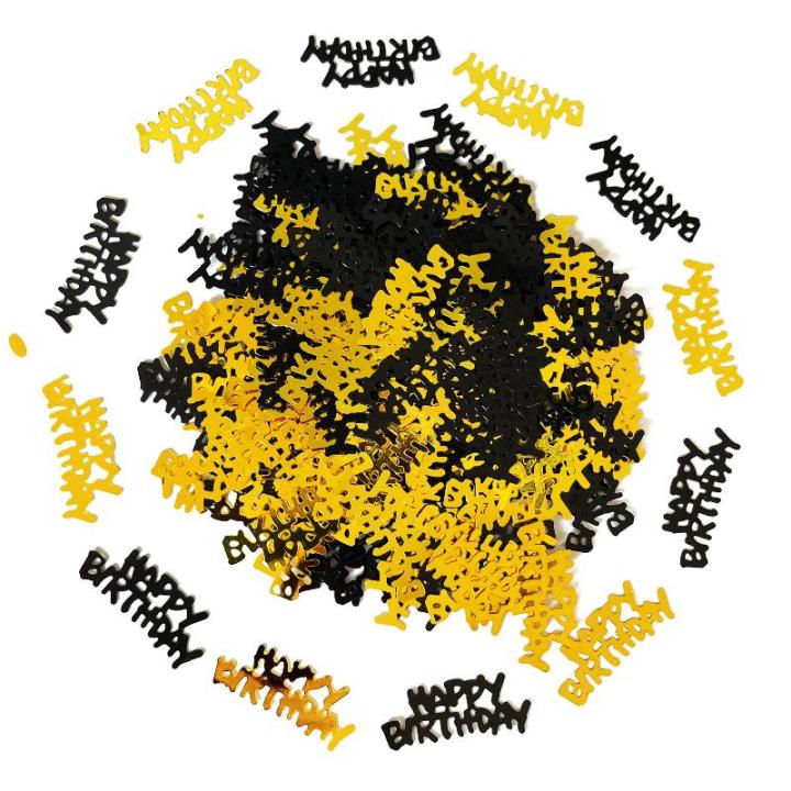 15g/Bag Digital Gold Black Confetti Glitter Number 18/21/30/60/70 Paper ...