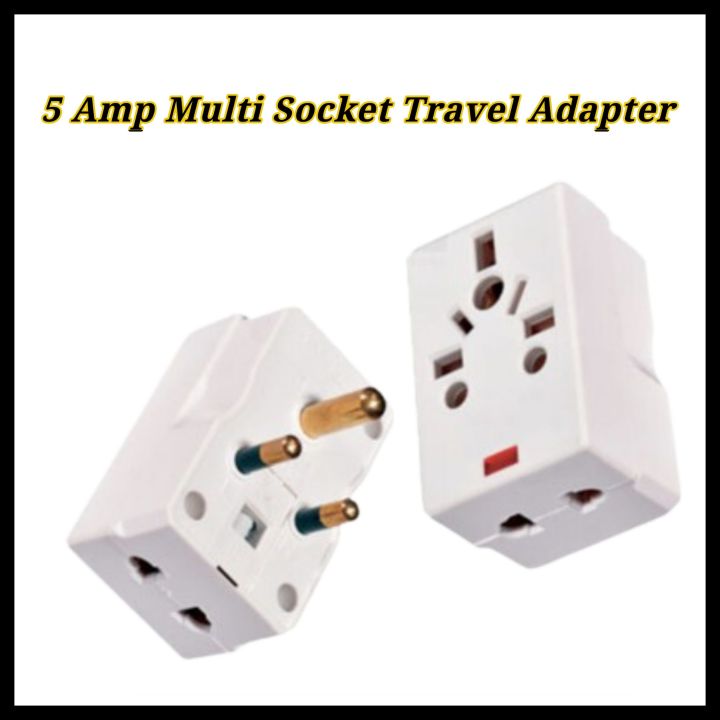5 Amp Multi Plug Round Pin / 5 Amp Multi Socket Travel Adapter | Daraz.lk