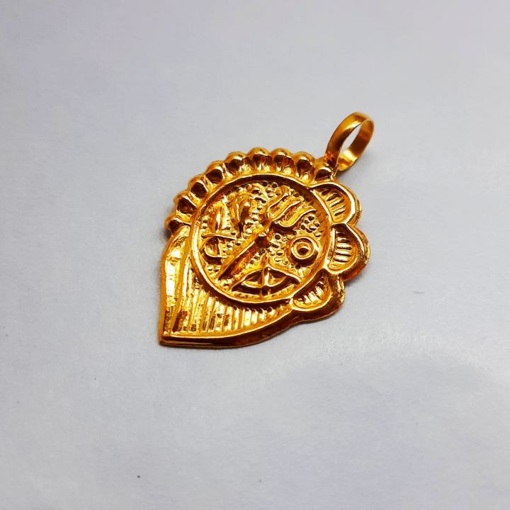 875 Sterling silver emboss gold plated (22 kt) flower valampuri shape ...