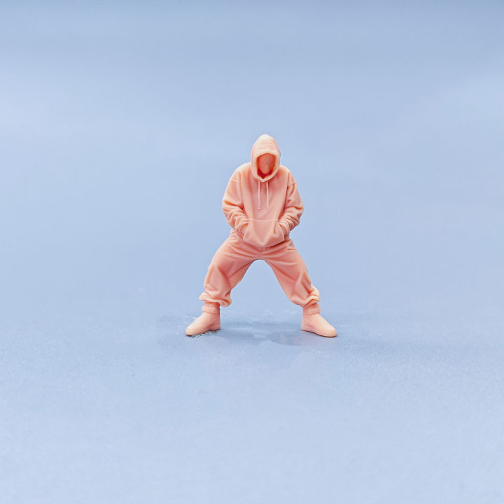1/64 Figurines Scale Model Resin Hoodie Spider Mask Man Uncolored ...