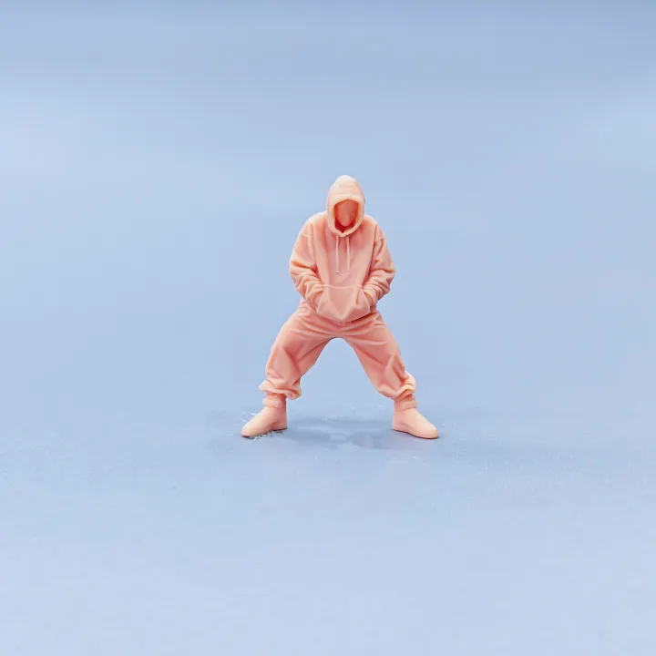 1/64 Figurines Scale Model Resin Hoodie Spider Mask Man Uncolored ...