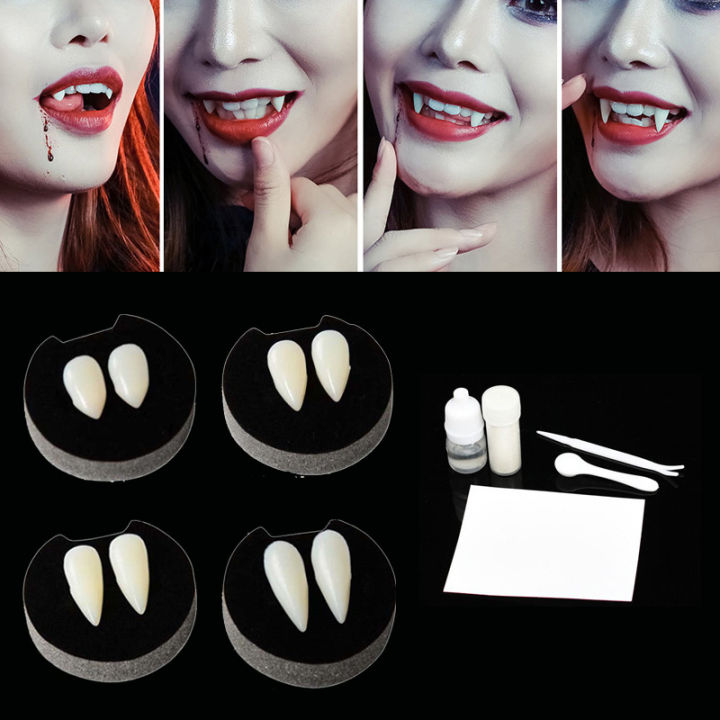 Halloween Vampire Teeth Fangs Dentures Prop Halloween party Costume DIY ...