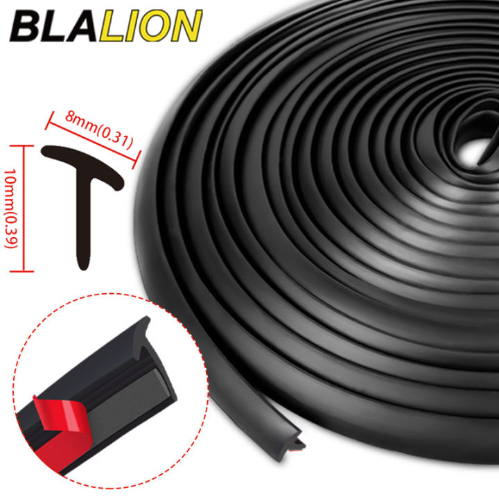 BLALION 2/5/10M Car Rubber Sealing Strip Slanted T-shape Auto Seal ...