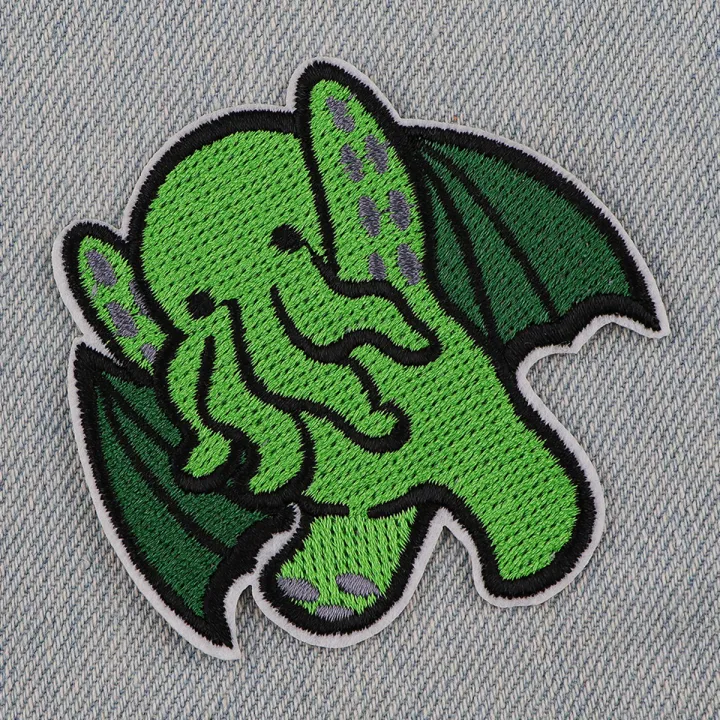 Green Monster Cthulhu Embroidered Patches For Clothing DIY Badge ...