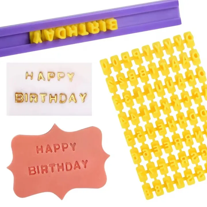 Cookie Mold DIY Letter Number Alphabet Press Stamp Printing Embossing ...