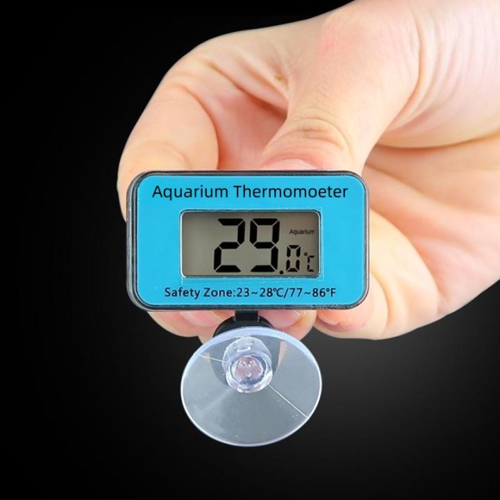 LCD Digital Aquarium Thermometer with Probe Suction Cup Fish Tank Water ...