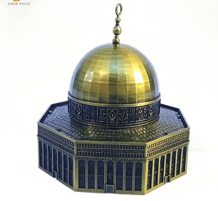 Antique Finish Masjid Al Aqsa model Showpiece Souvenir Metal Miniature ...