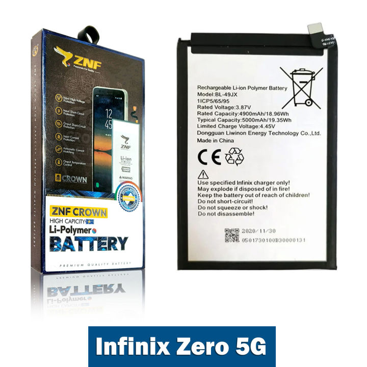 Infinix Zero 5G High Capacity BL-49JX – Genuine ZNF 5000mAh Battery For ...