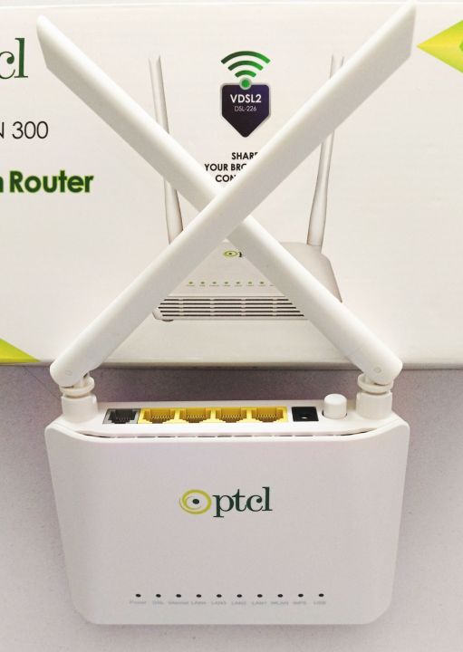ptcl wireless N300 vdsl2 Adsl 2 modem router box pack Zte router | Daraz.pk